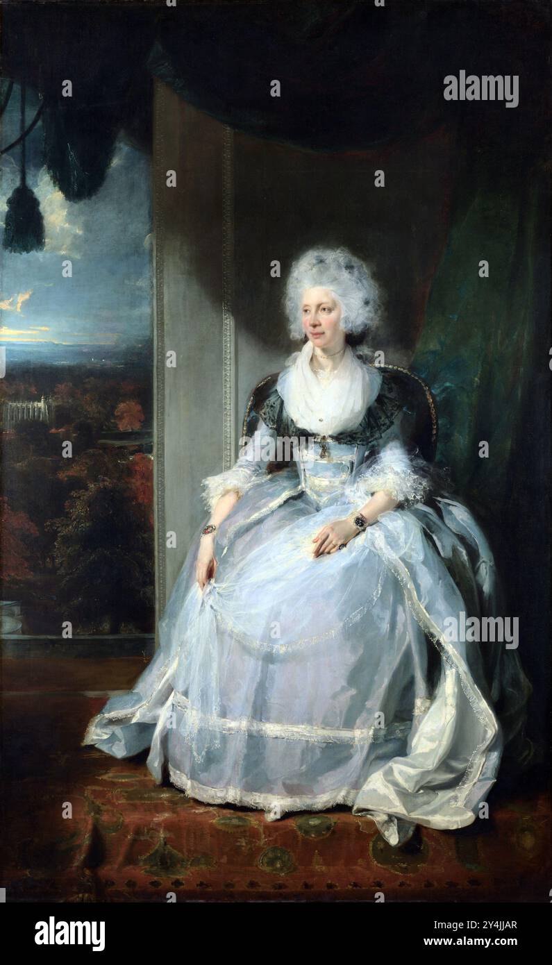 Portrait of Queen Charlotte (1789). Painting by Thomas Lawrence Stock ...