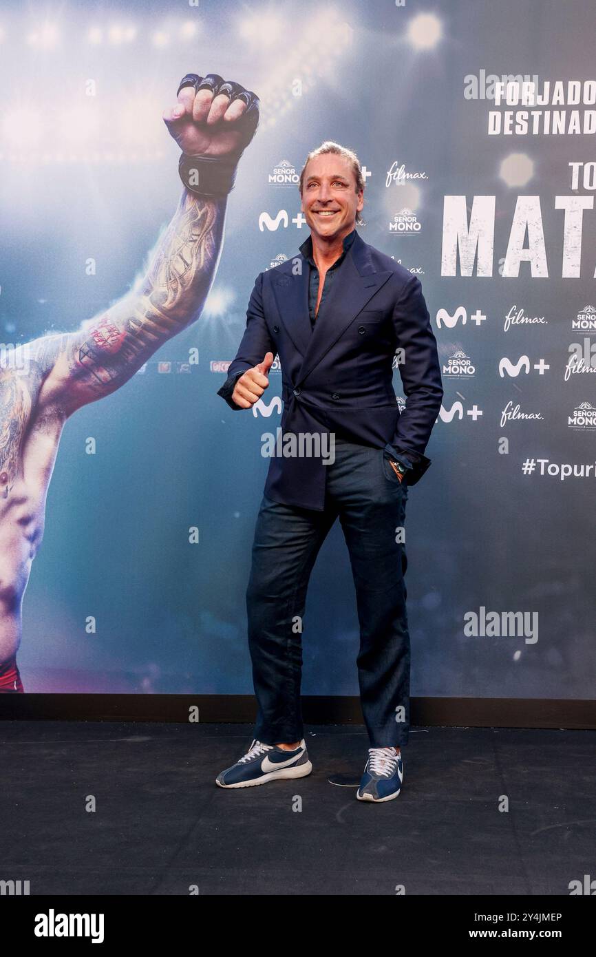 Tomas Laso-Argos, a tailor, poses at the photocall of the premiere of ...