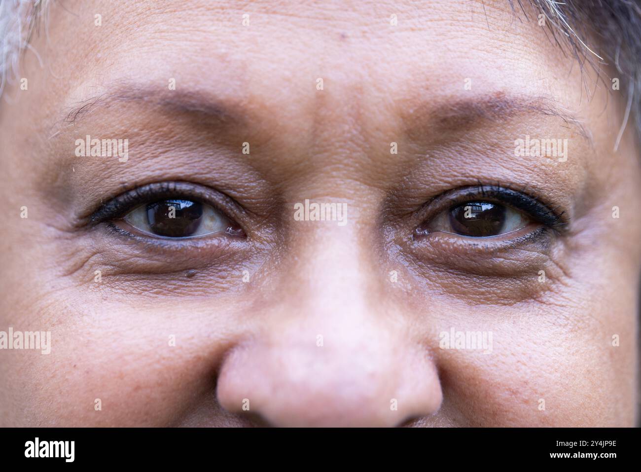 Showing wisdom and experience, close-up of senior woman's eyes Stock ...