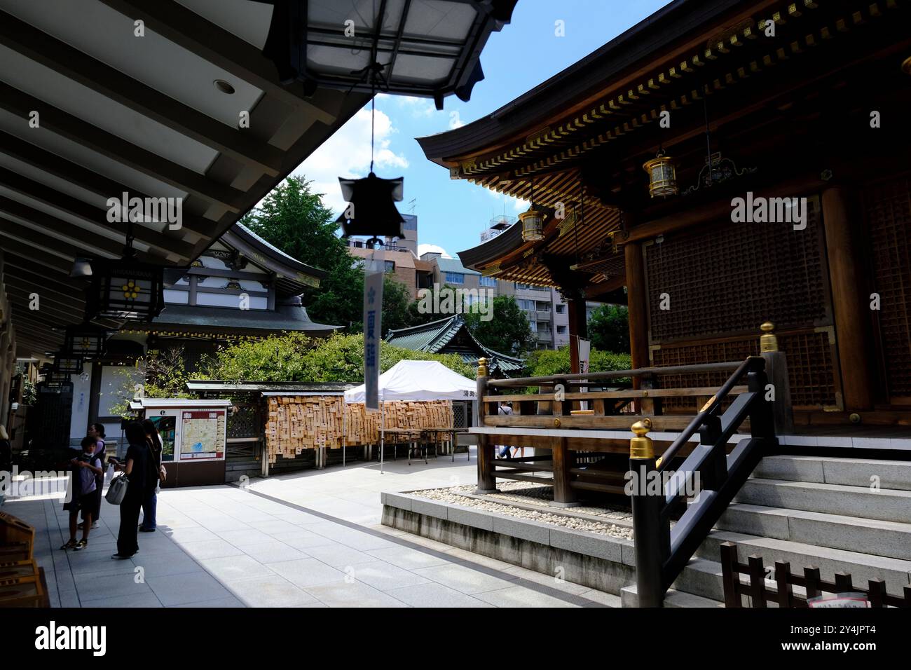 The historic Yushima Tenmangu Shrine devoted to Tenjin the kami (god ...