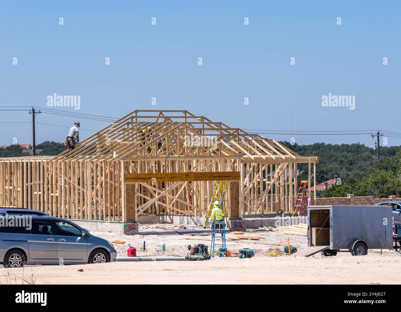 Georgetown, TX - September 10, 2024: Single family home with slab ...
