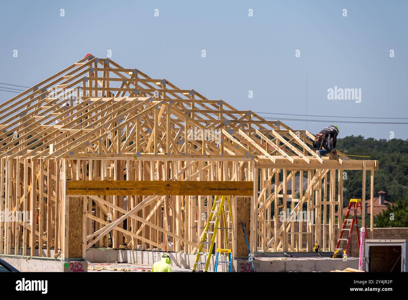Georgetown, TX - September 10, 2024: Single family home with slab ...