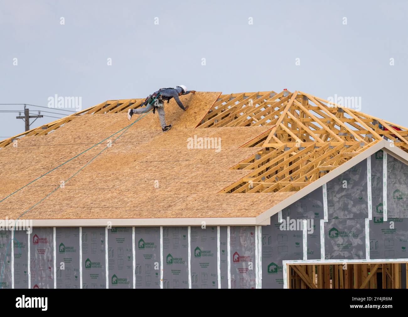 Georgetown, TX - September 17, 2024: Single family home with slab ...