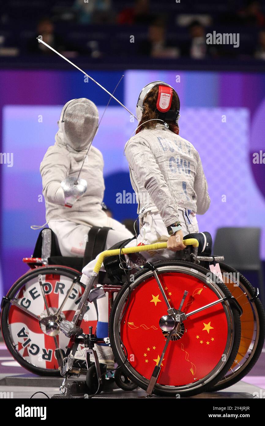 Nino TIBILASHVILI of Georgia vs GU Haiyan of China in the Wheelchair ...