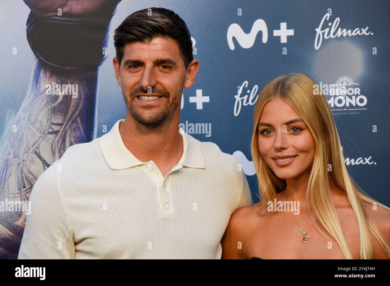 Madrid, Madrid, SPAIN. 18th Sep, 2024. Thibaut Courtois and his wife at ...
