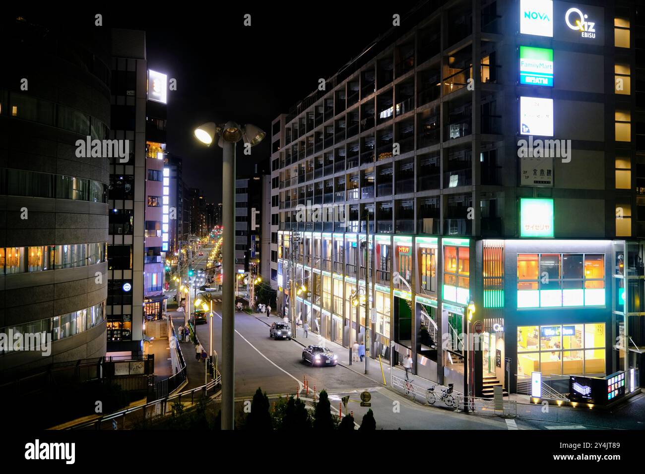 Late night street outside of Ebisu station.Ebisu.Shibuya Ward,Tokyo ...
