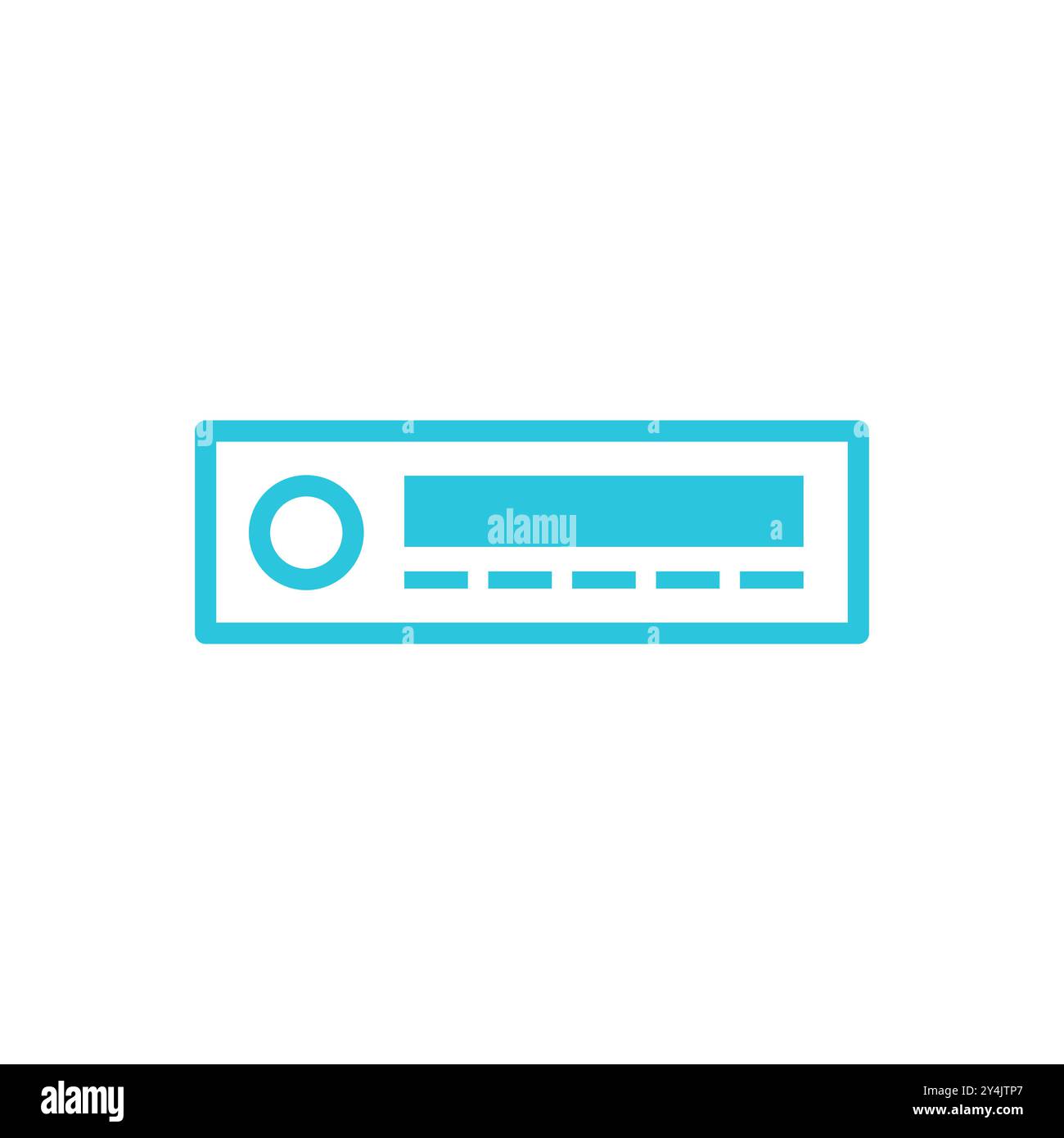 Car radio icon. Isolated on white background. From blue icon set Stock ...