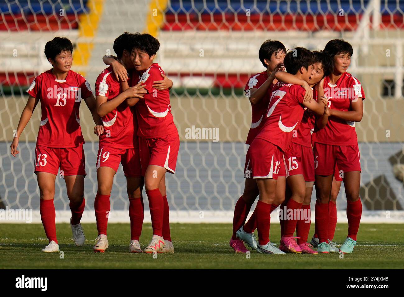 North Korea's Choe Il Son, second from right, celebrates scoring her ...