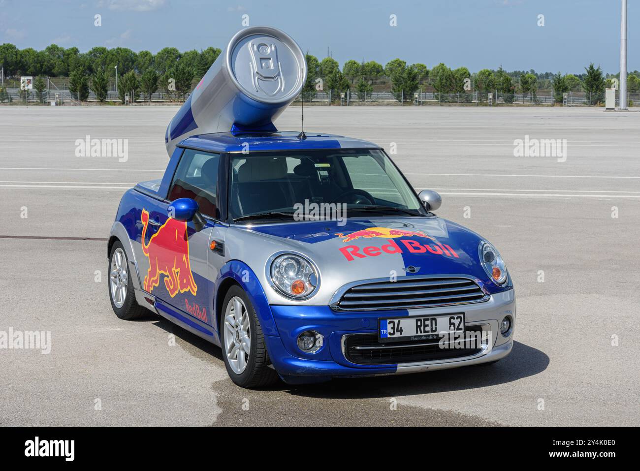 ISTANBUL, TURKEY -SEPTEMBER 14, 2024: Profile view of mini cooper with ...