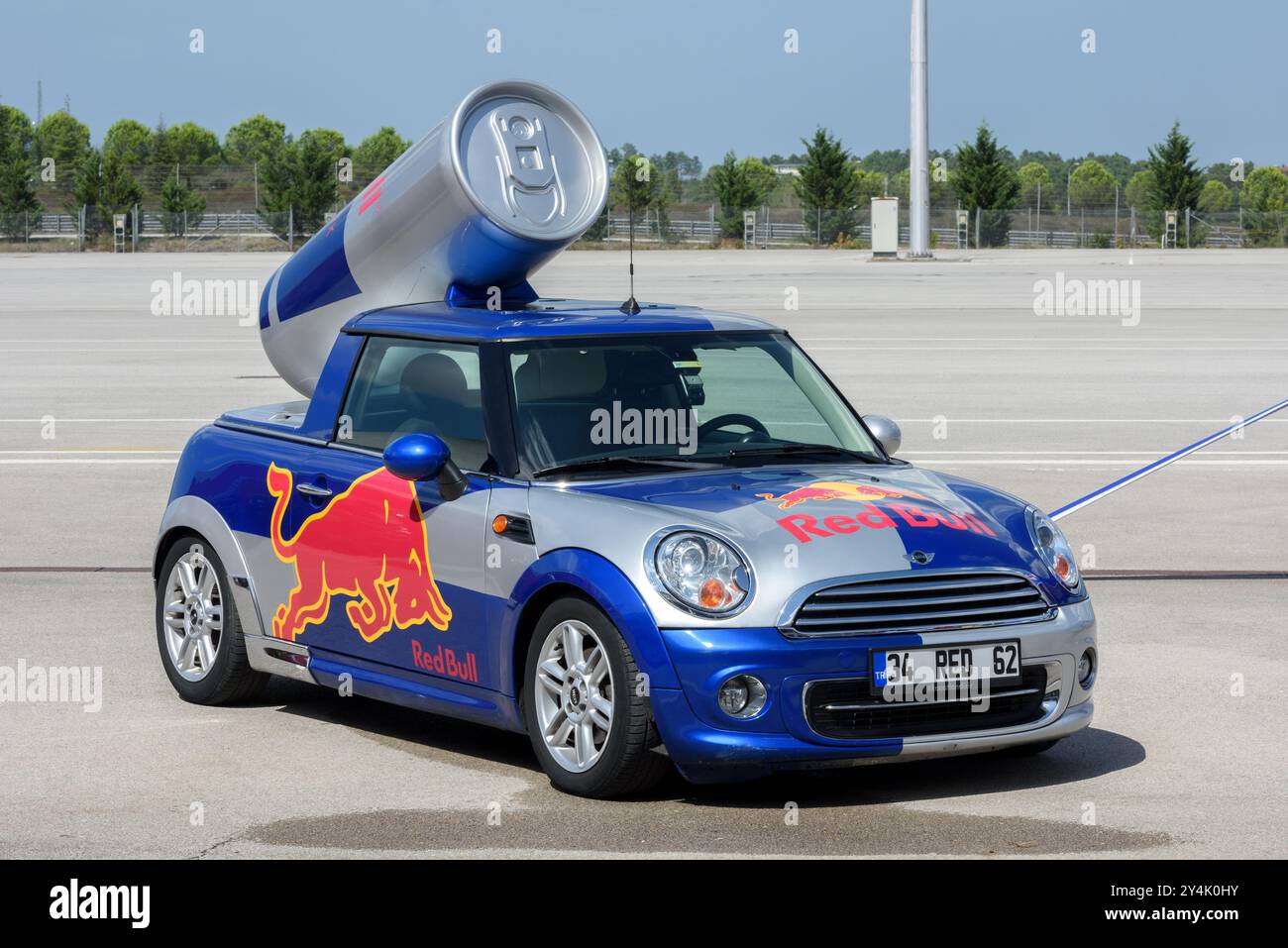 ISTANBUL, TURKEY -SEPTEMBER 14, 2024: Profile view of mini cooper with ...