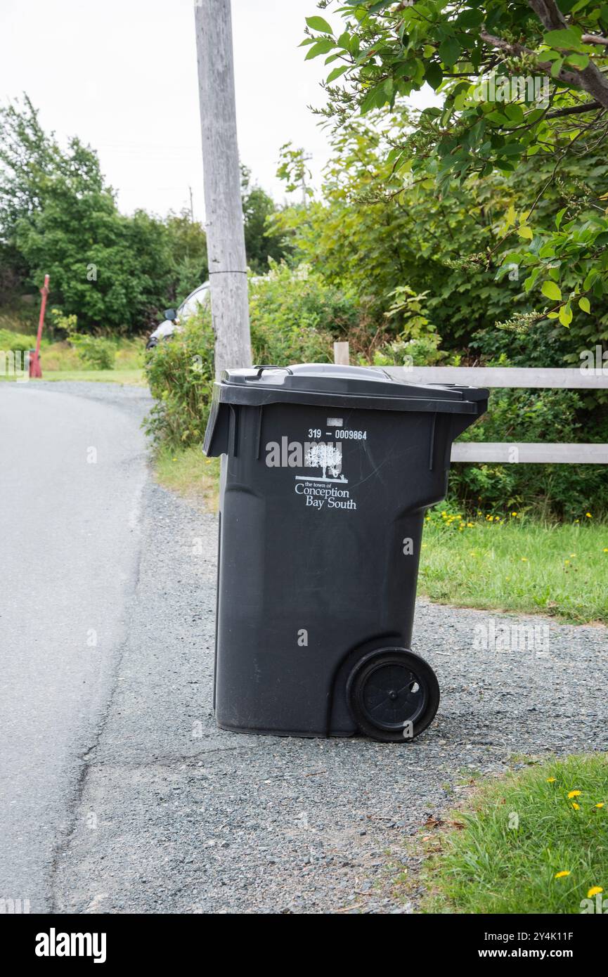 Black garbage wheelie bin in Chamberlains, Conception Bay South ...