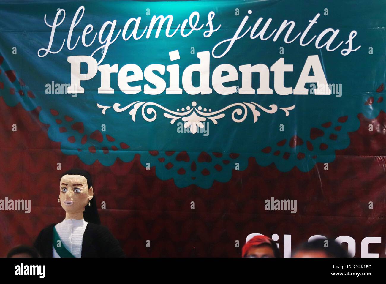 Mexico City, Mexico. 18th Sep, 2024. A life-size doll of Claudia ...