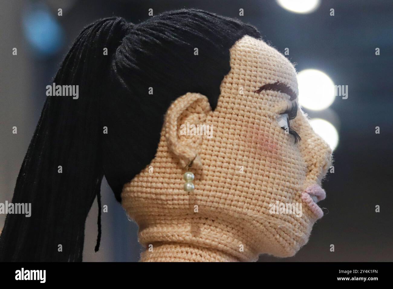 Mexico City, Mexico. 18th Sep, 2024. A life-size doll of Claudia ...