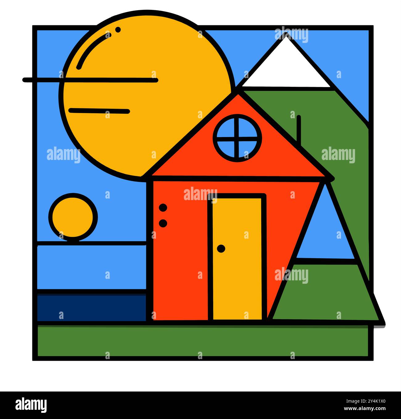 Vivid house raster art hi-res stock photography and images - Alamy