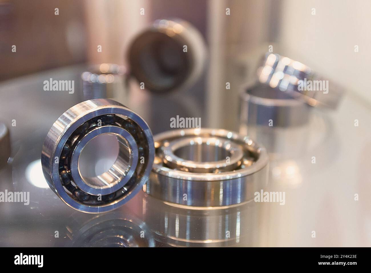 Ball bearing on display close-up. Machine building industry Stock Photo ...