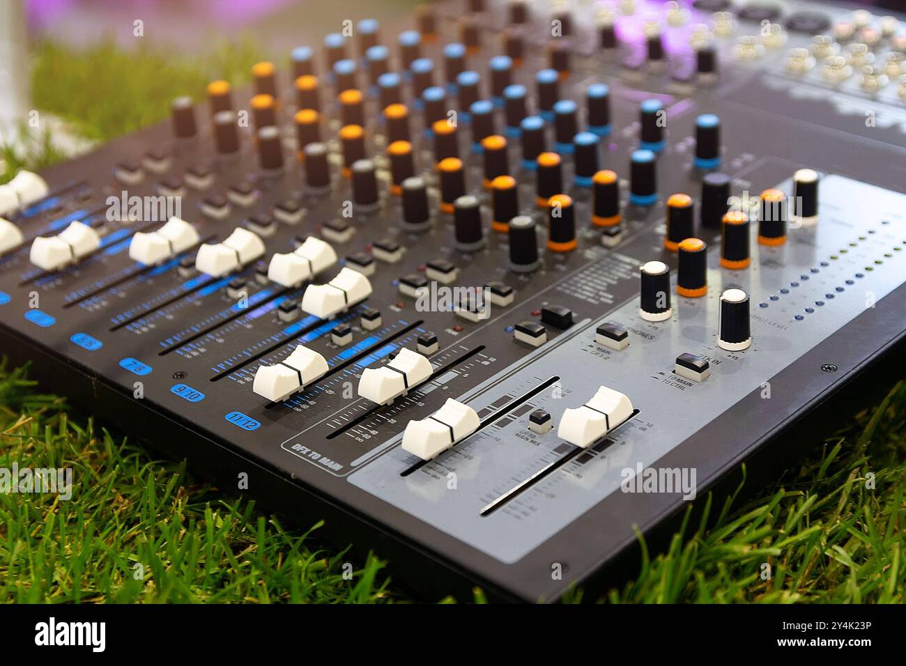 Mixing console, remote control for adjusting sound, audio mixer on ...