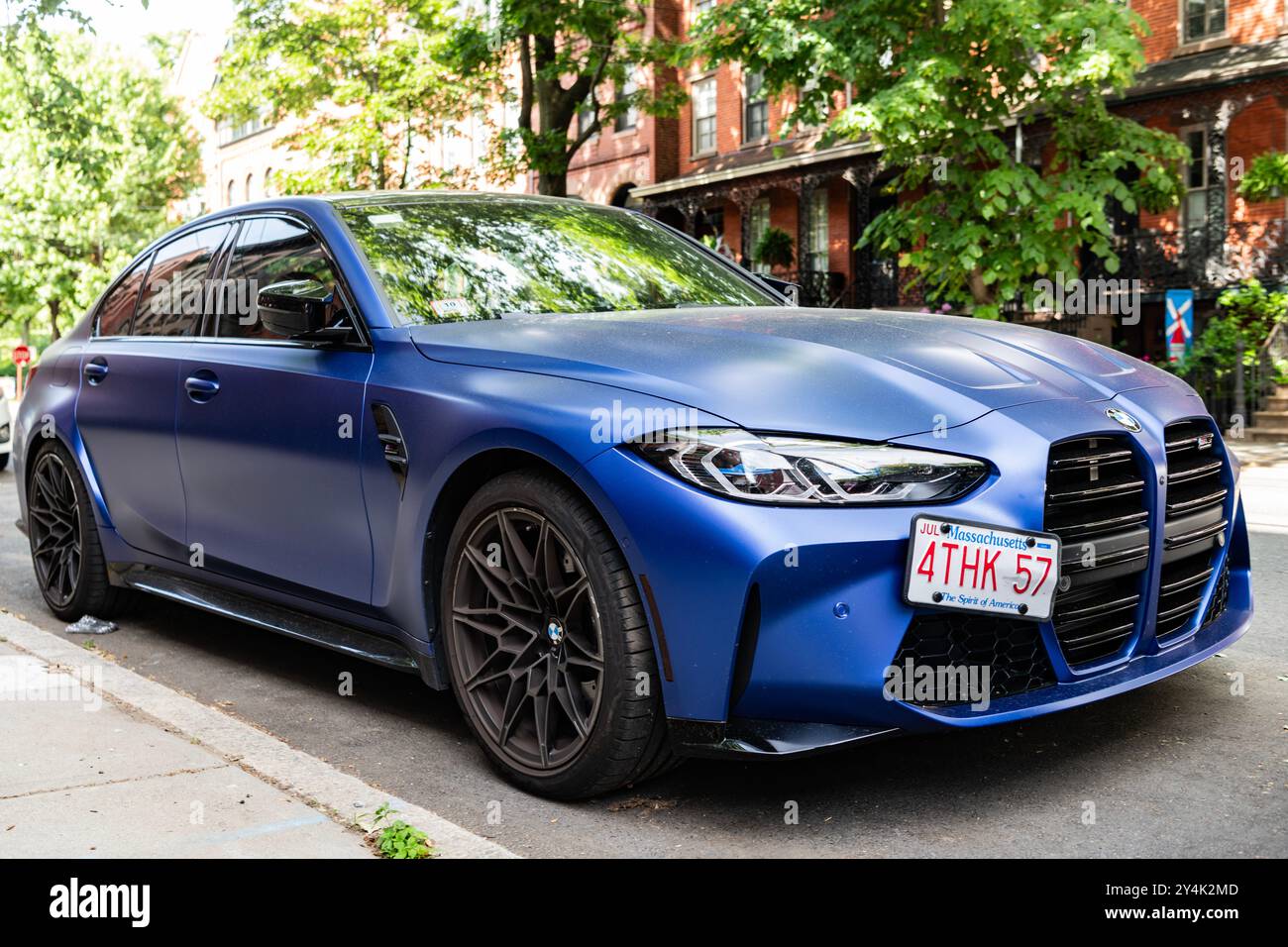 New York City, USA - May 25, 2024: 2022 BMW M3 Competition. BMW M3 ...