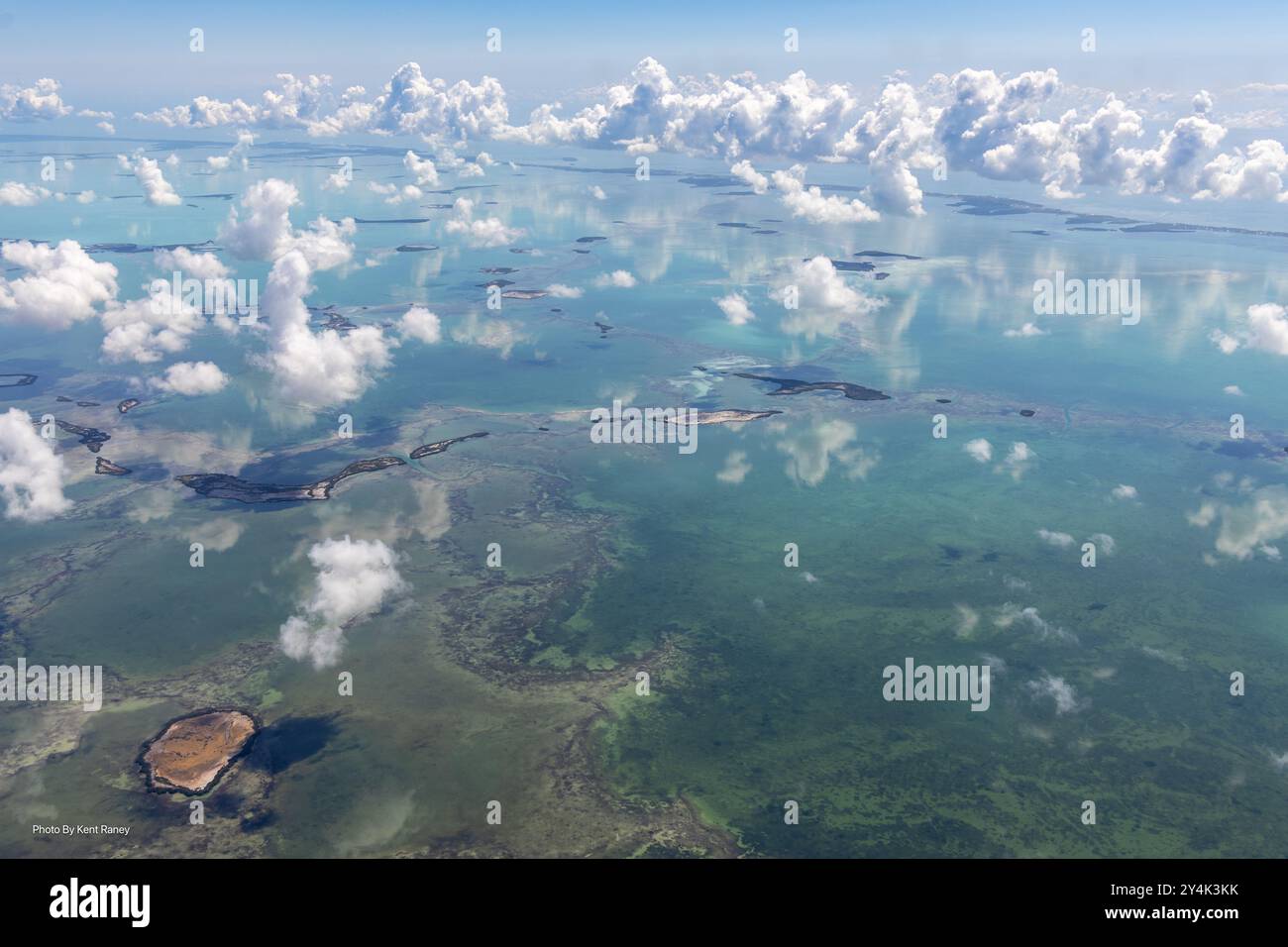 Aerial view of Florida Bay, Everglades National Park, USA Stock Photo ...