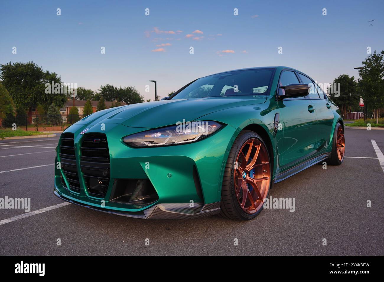 2022 BMW M3, Bronze wheels Stock Photo - Alamy