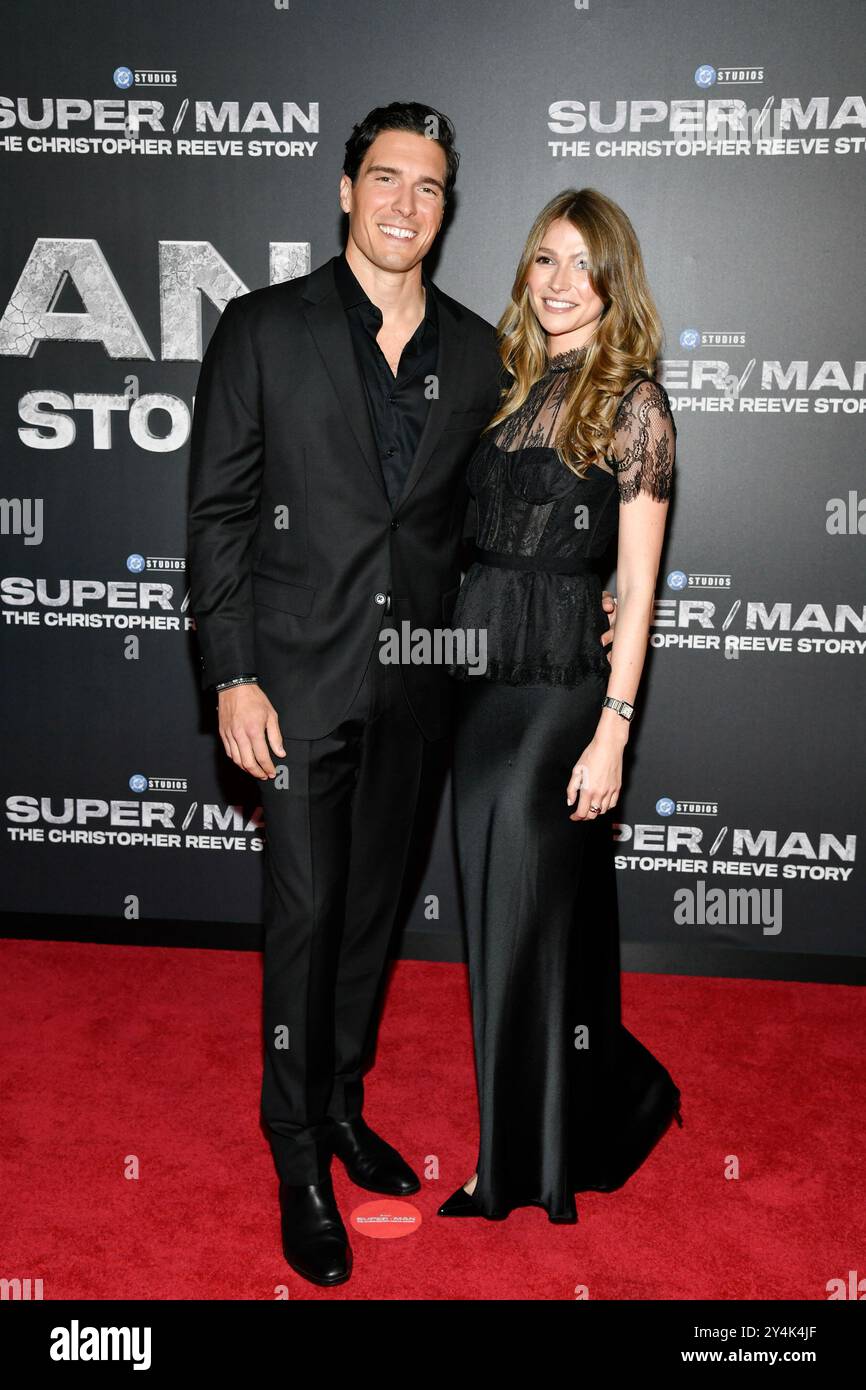 Will Reeve, left, and Amanda Dubin attend the premiere of "Super/Man ...