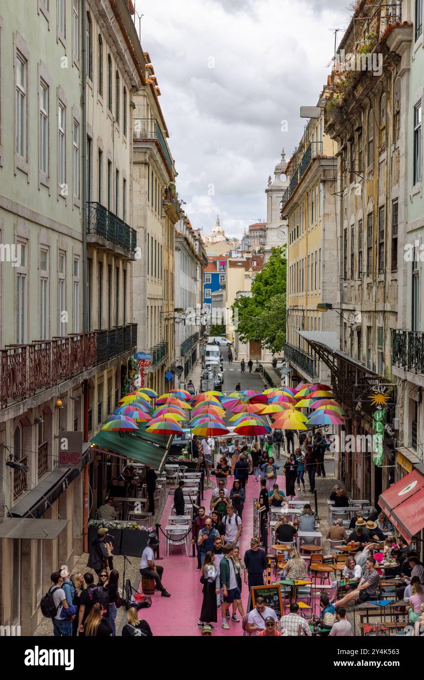 Lisbon portugal rua nova do carvalho hi-res stock photography and ...