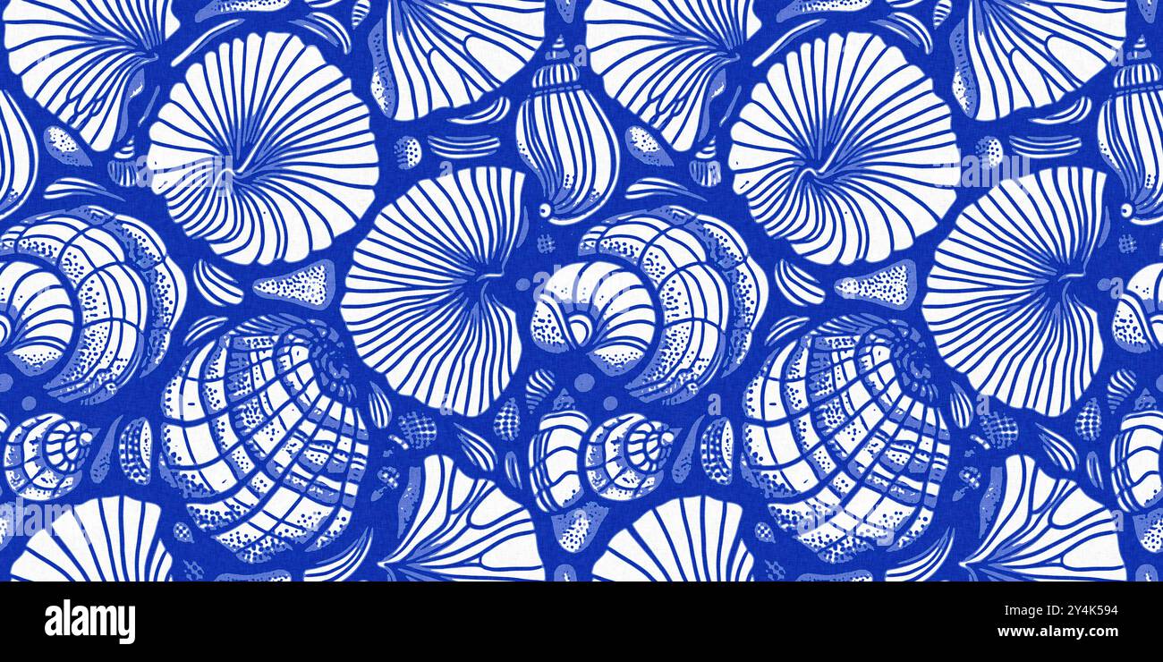 Modern coastal beach cottage rustic shell block print home decor ...