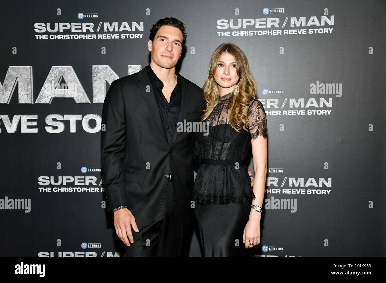 William Reeve, left, and Amanda Dubin attend the premiere of "Super/Man ...