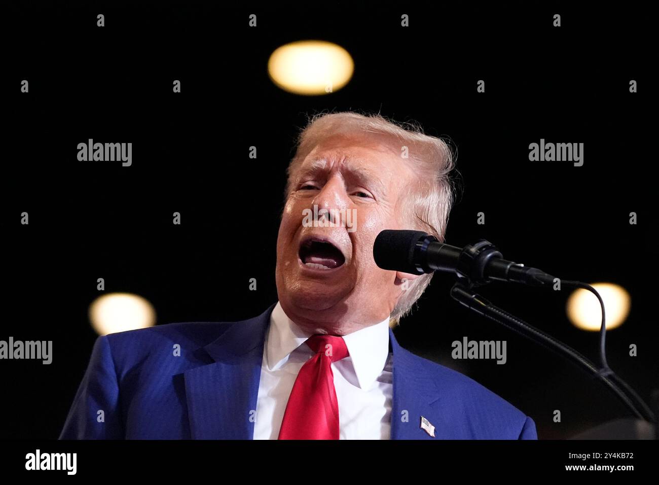 Republican presidential nominee former President Donald Trump speaks at ...