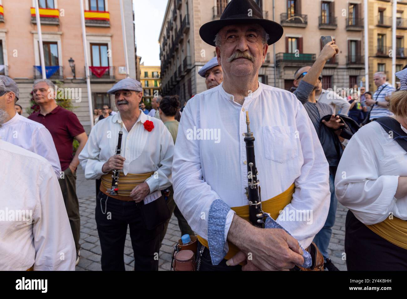 Giant puppets take part in the Festival of San Isidro in the streets of ...