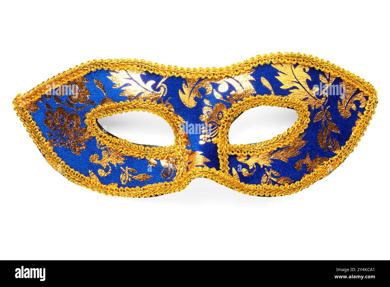 Beautiful blue carnival mask on white background Stock Photo - Alamy