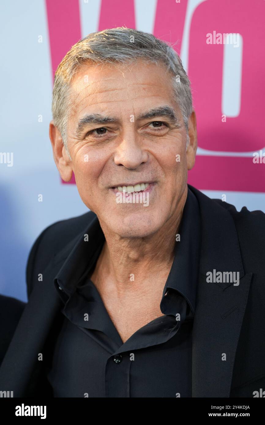 George Clooney arrives at the premiere of "Wolfs" on Wednesday, Sept. 18, 2024, at the TCL ...