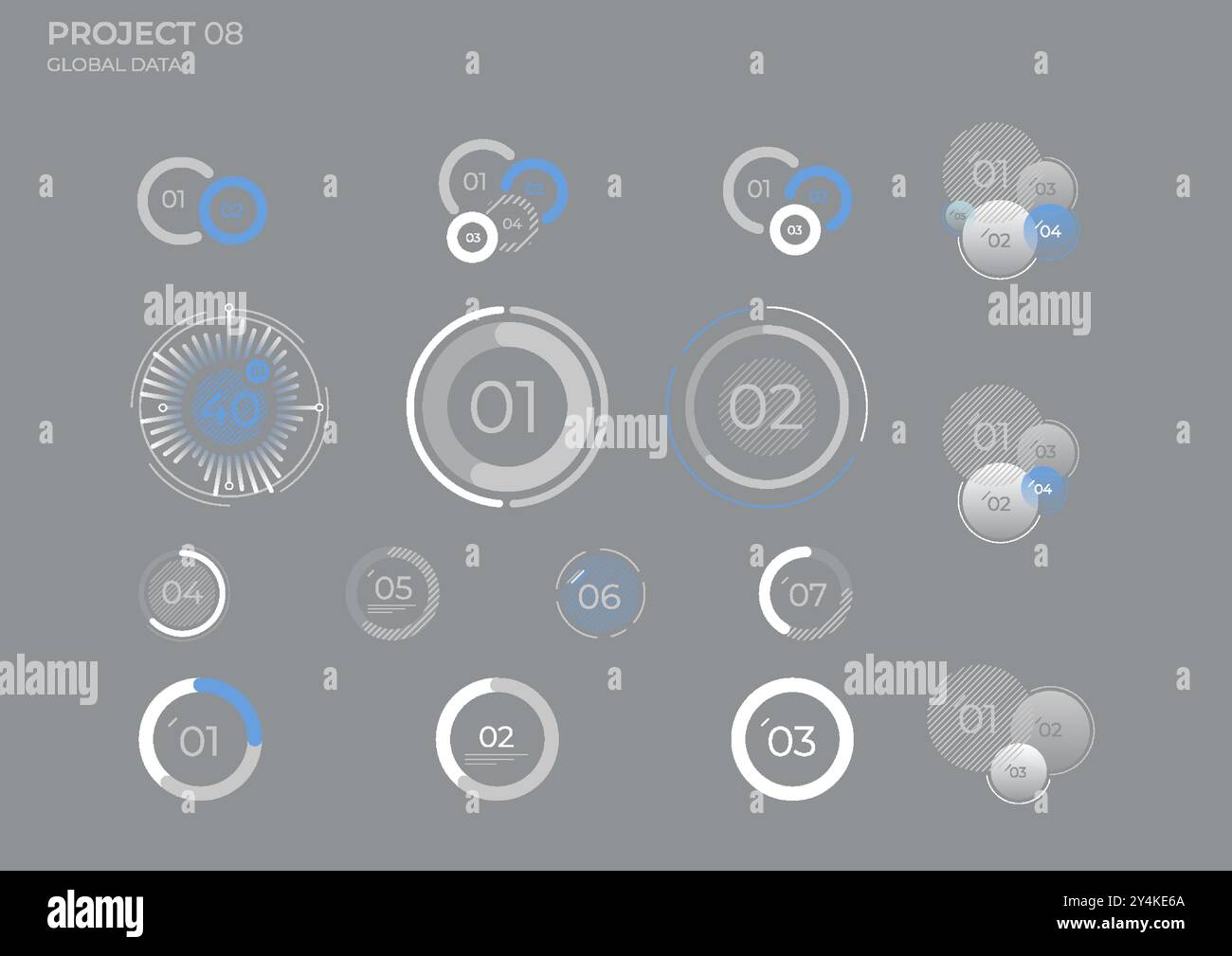 Pie charts. Finance elements commercial vector illustration Stock ...