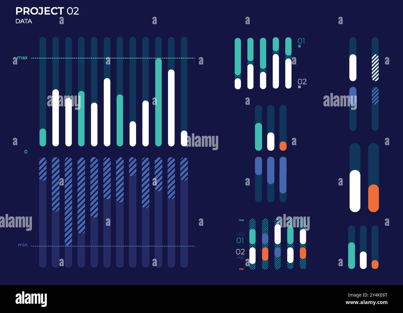 Design business elements charts in color. Vector illustration Stock ...