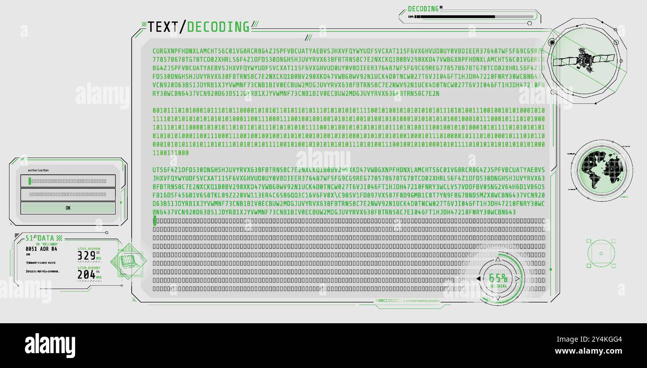 Design of a software interface for text decoding Stock Vector Image ...