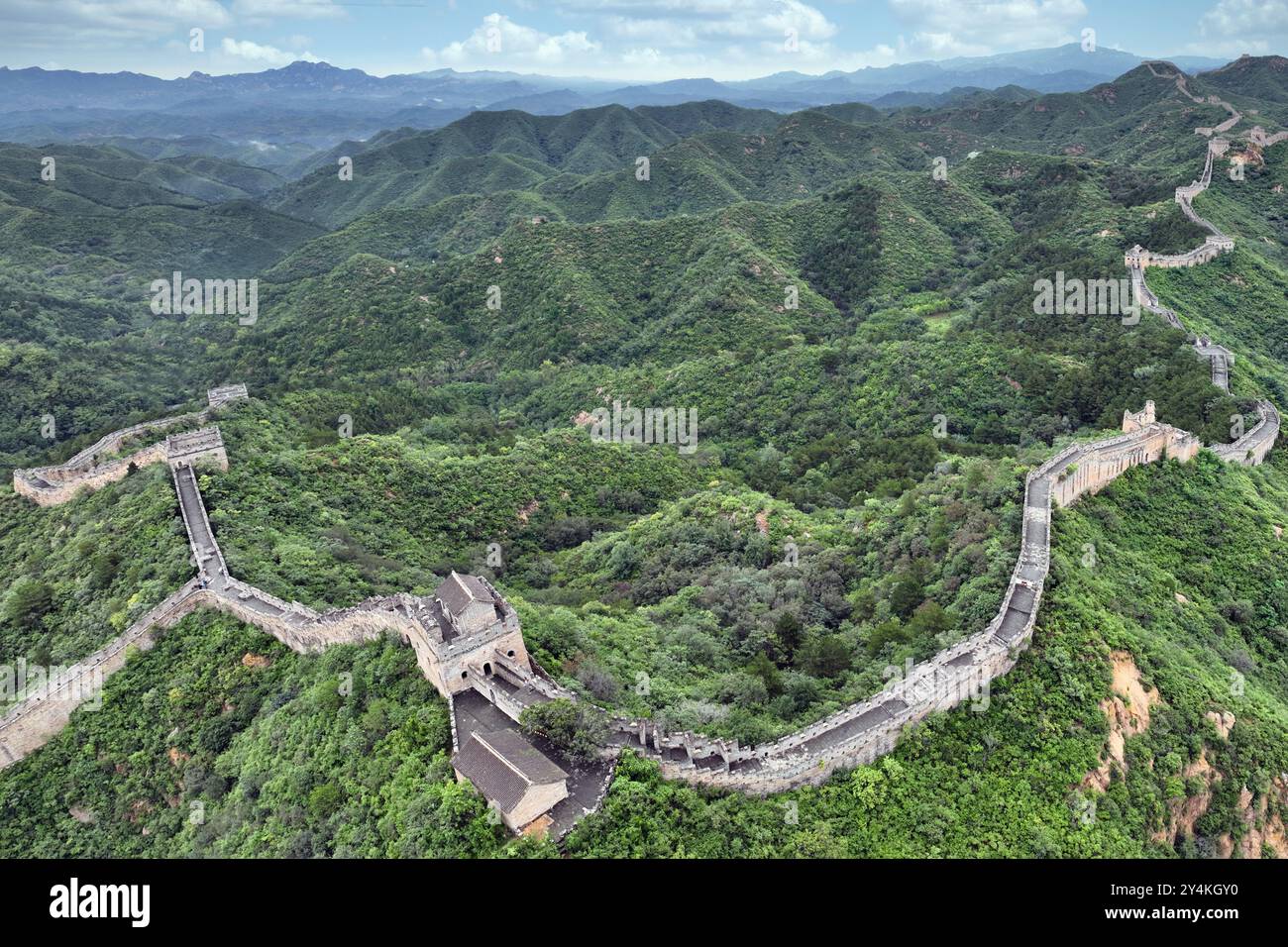 Aerial view of the Great Wall of China near Beijing Stock Photo - Alamy
