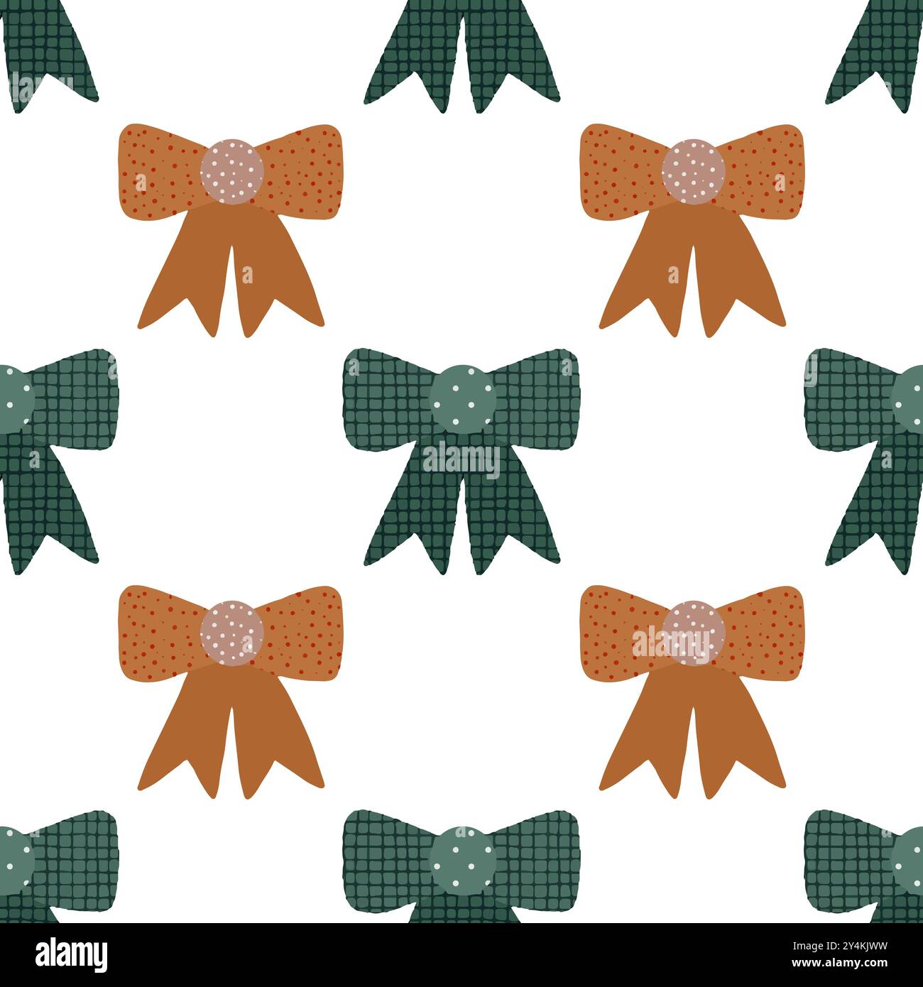 This charming pattern features an assortment of colorful bows that are ...