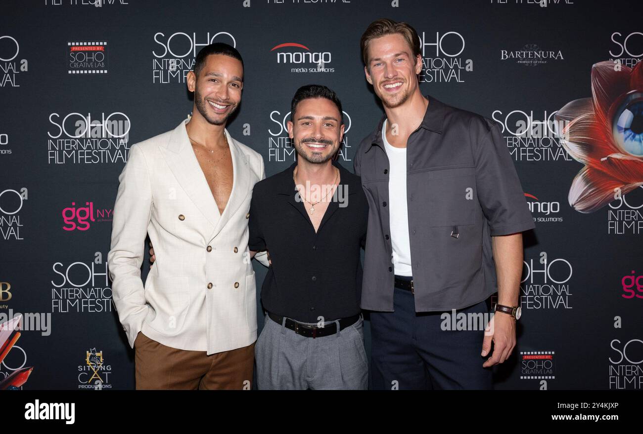 Sergio Acevedo, from left, Ryan Sarno, and Isaac Nevrla attend the ...