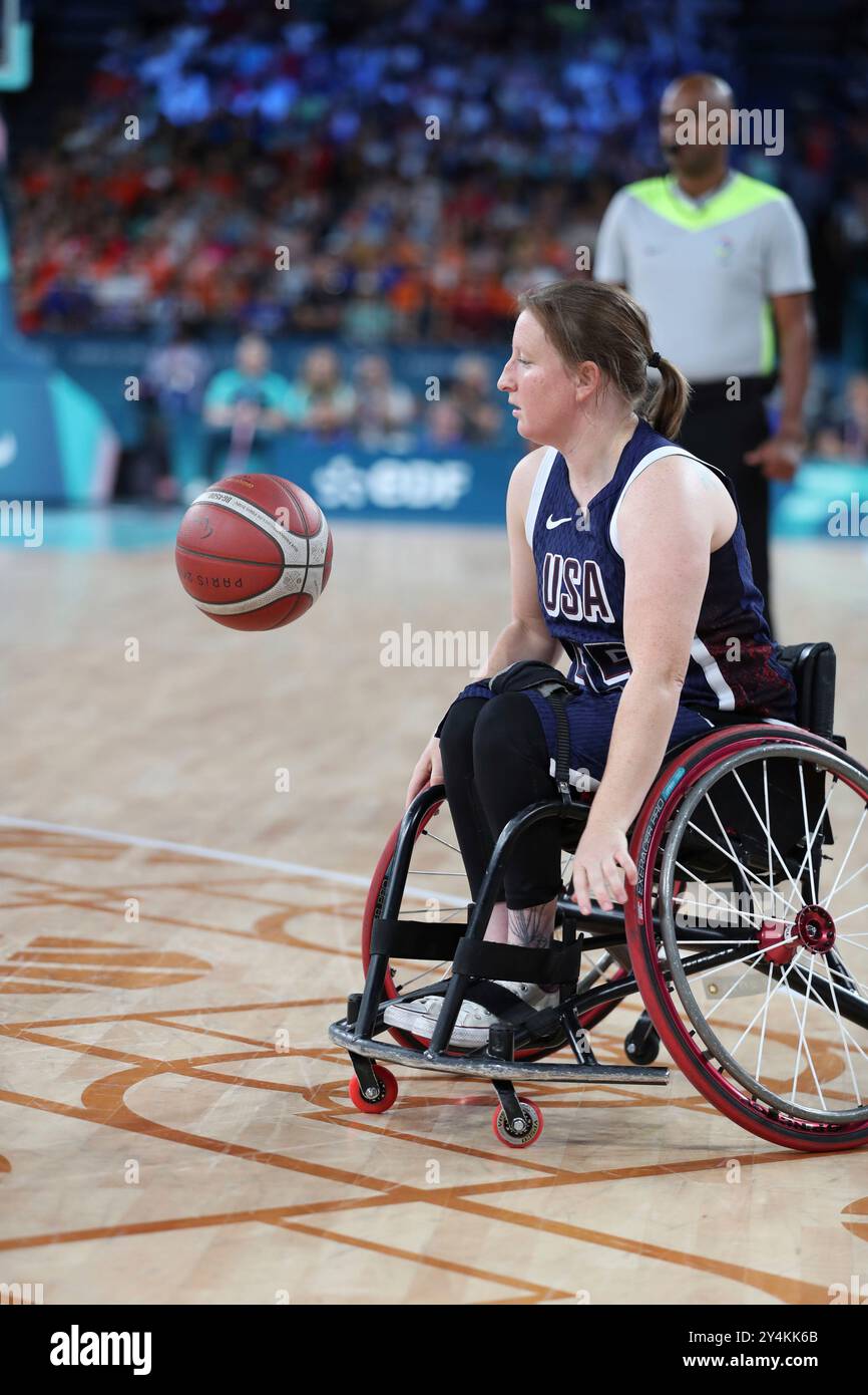 September 8, 2024, Paris, France: USA wheelchair basketball player Rose ...