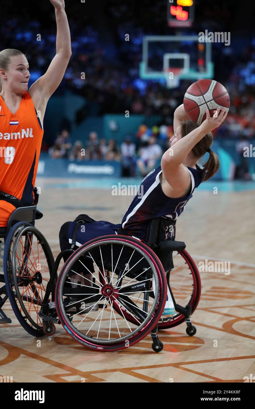 September 8, 2024, Paris, France: USA wheelchair basketball player Rose ...