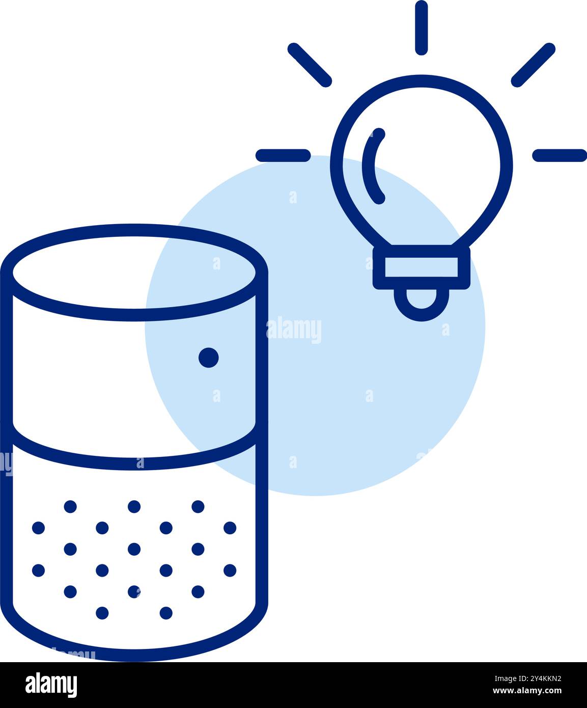 Smart speaker and light bulb. Technology inspired creativity. Virtual ...