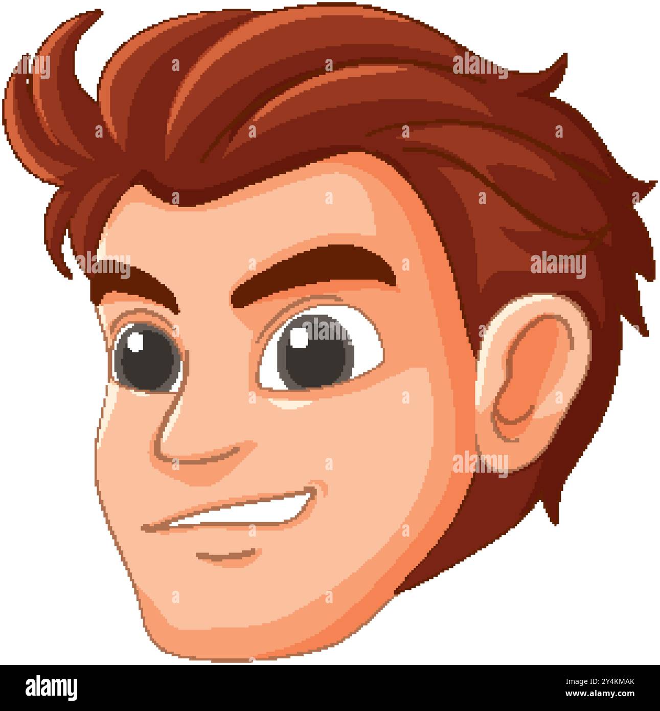 Illustration of a happy cartoon man's face Stock Vector Image & Art - Alamy