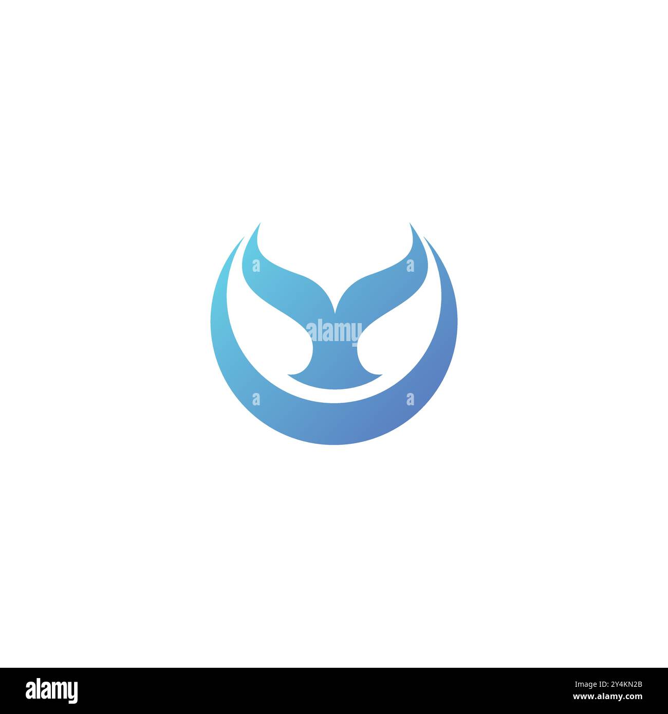 Moon Whale Logo vector. whale tail logo design Stock Vector Image & Art ...