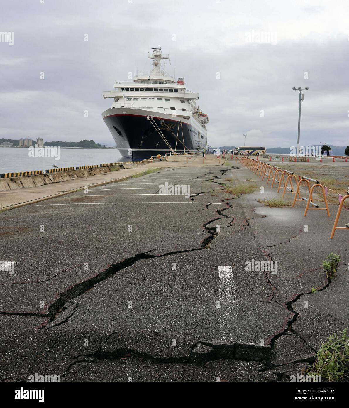 Photo taken on Sept. 19, 2024, shows the ocean cruise ship Nippon Maru ...