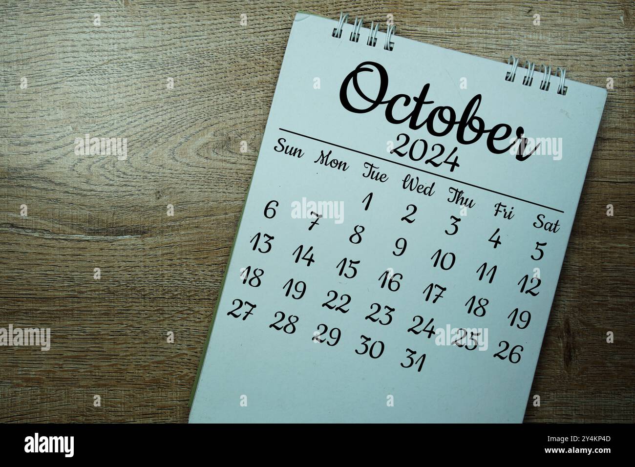 October 2024 annual monthly desk calendar for planning and management ...