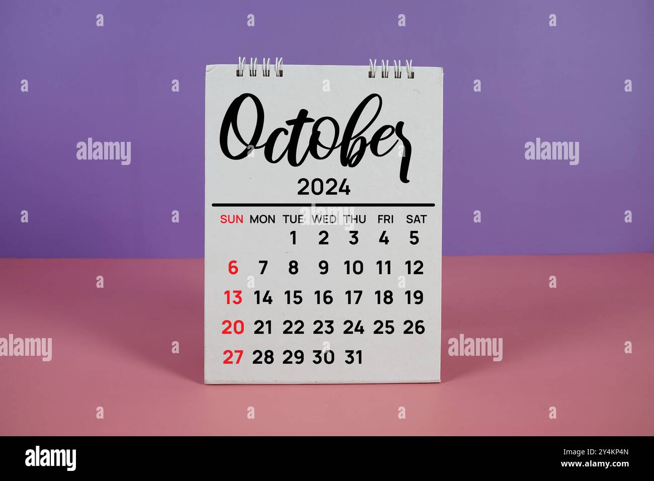 October 2024 annual monthly desk calendar for planning and management ...