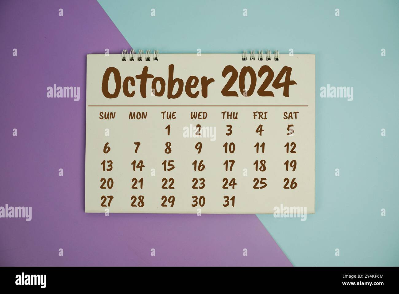October 2024 annual monthly desk calendar for planning and management ...