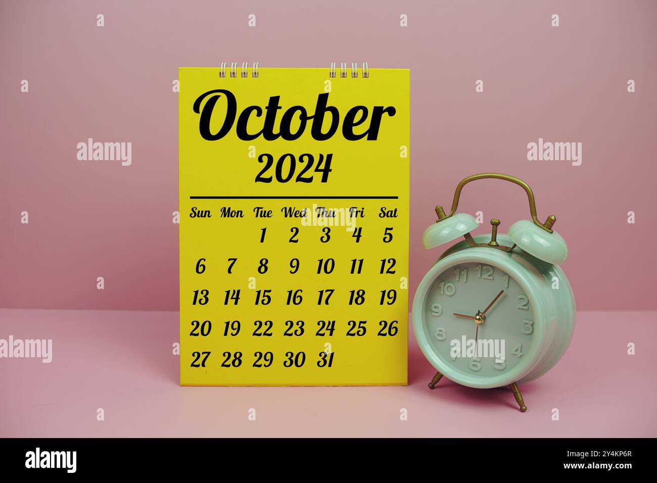 OCTOBER 2024 monthly calendar for planning and management concept with ...