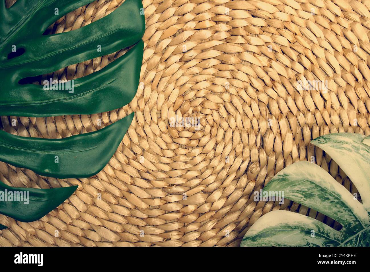 Circular Weave fibers rattan pattern background Stock Photo - Alamy