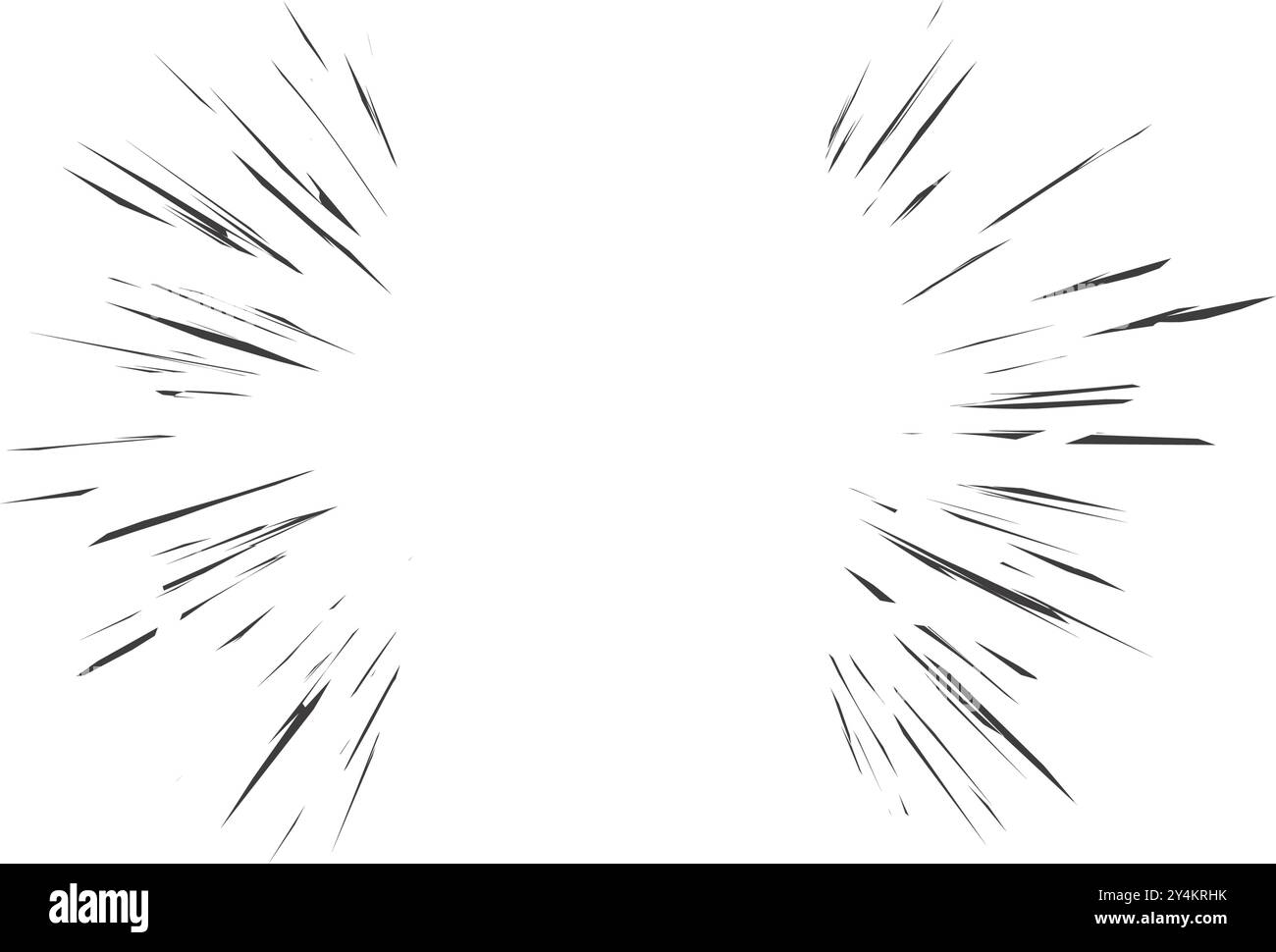Comic speed lines effect. Radial explosion manga background. Vector ...