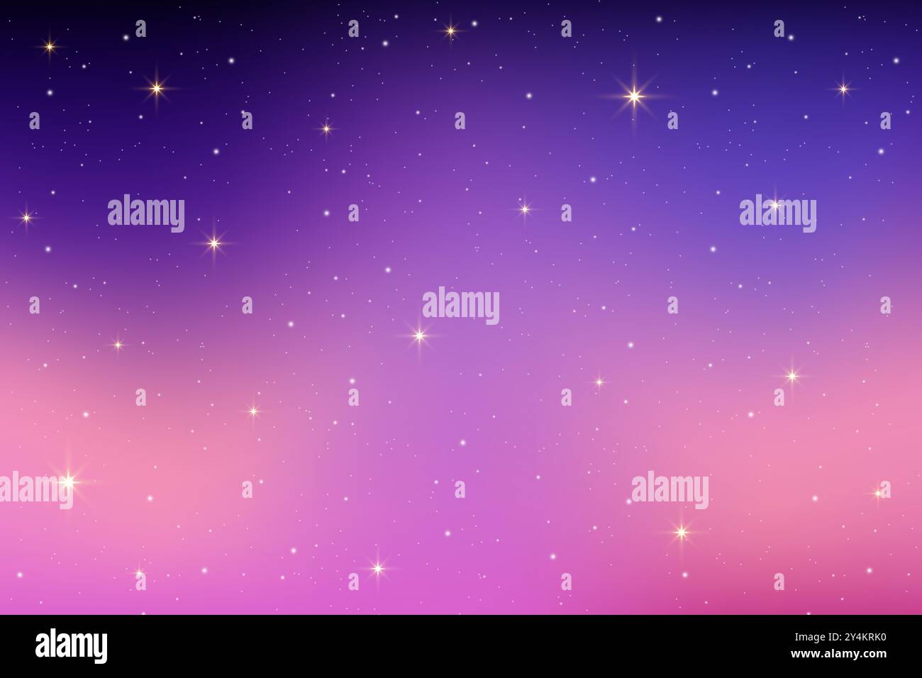 Purple night sky background with stars. Universe vector wavy gradient ...